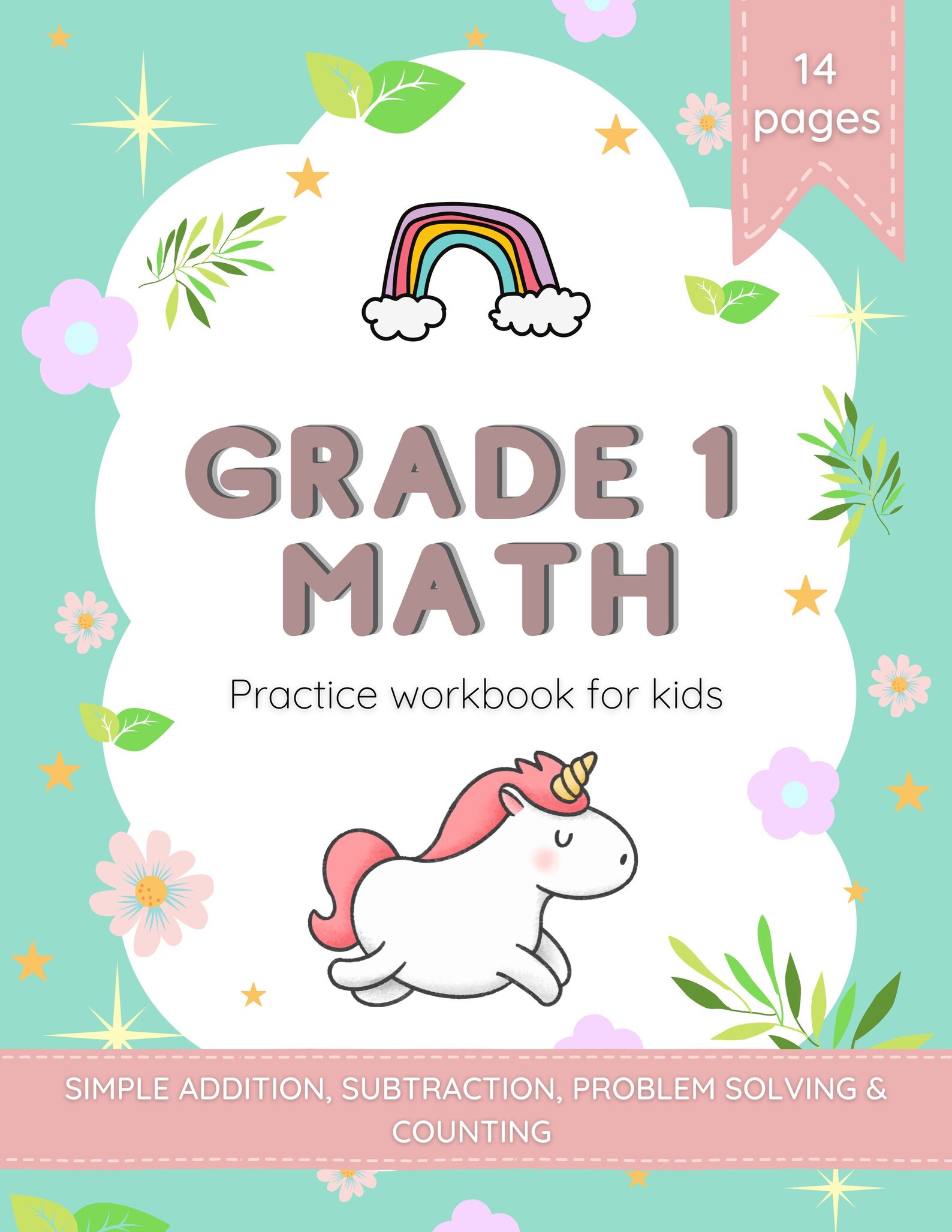 Grade 1 Math Printable Workbook | Etsy