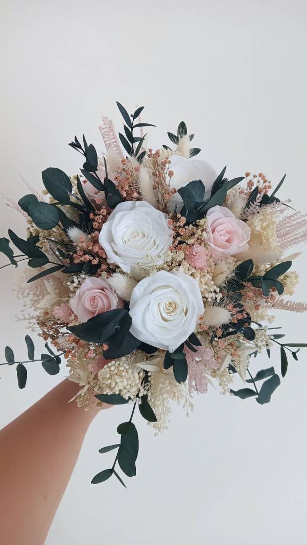 Bouquet Mariee Rose Poudre