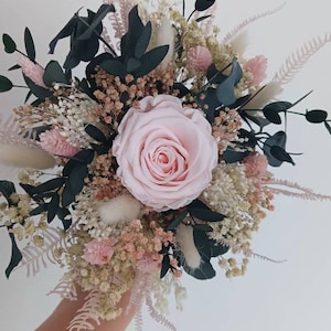 Bouquet Mariee Rose Poudre