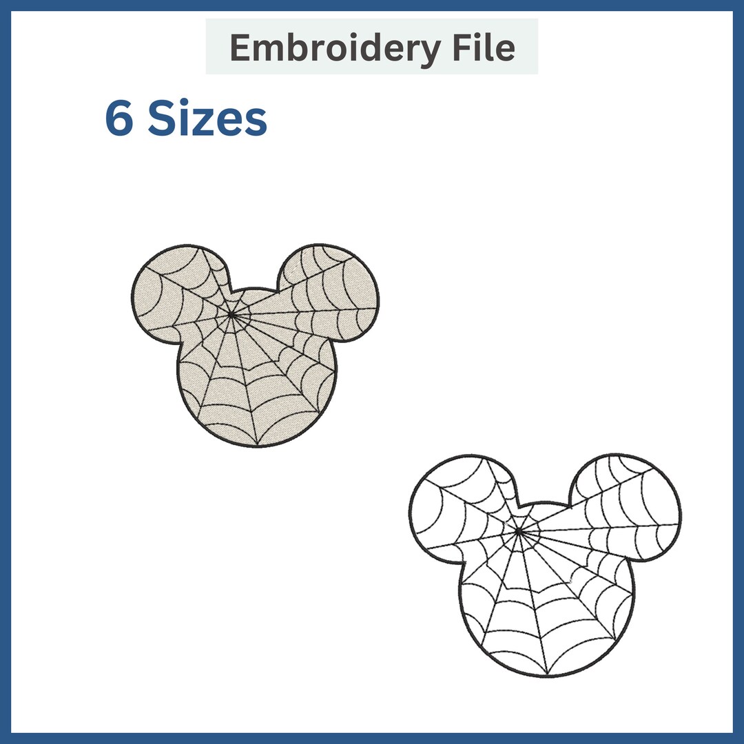 Mouse Spider Web Head Halloween Embroidery Design (digital File) - Etsy