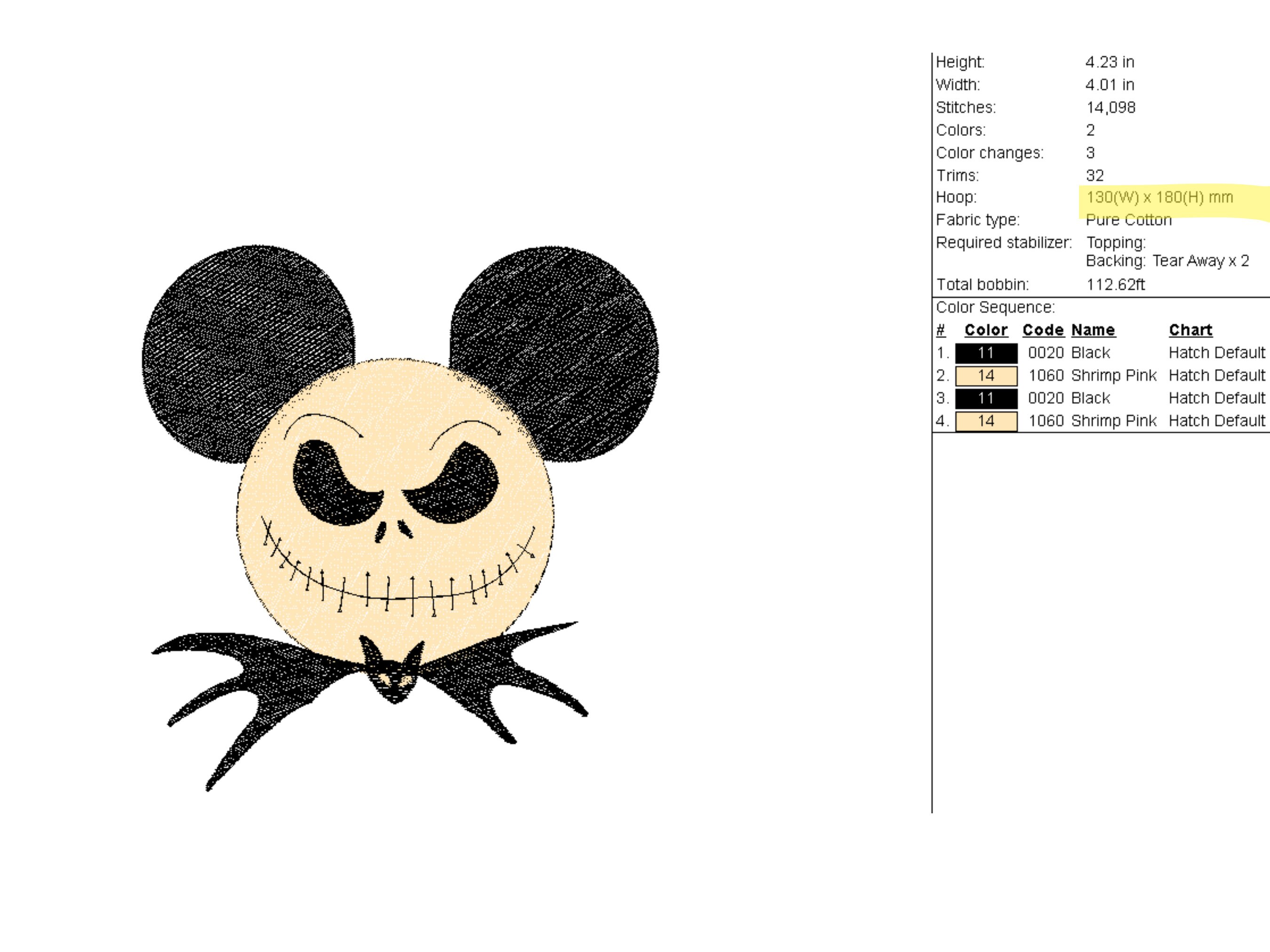 Skellington Jack Mouse Embroidery Design Nightmare Before - Etsy