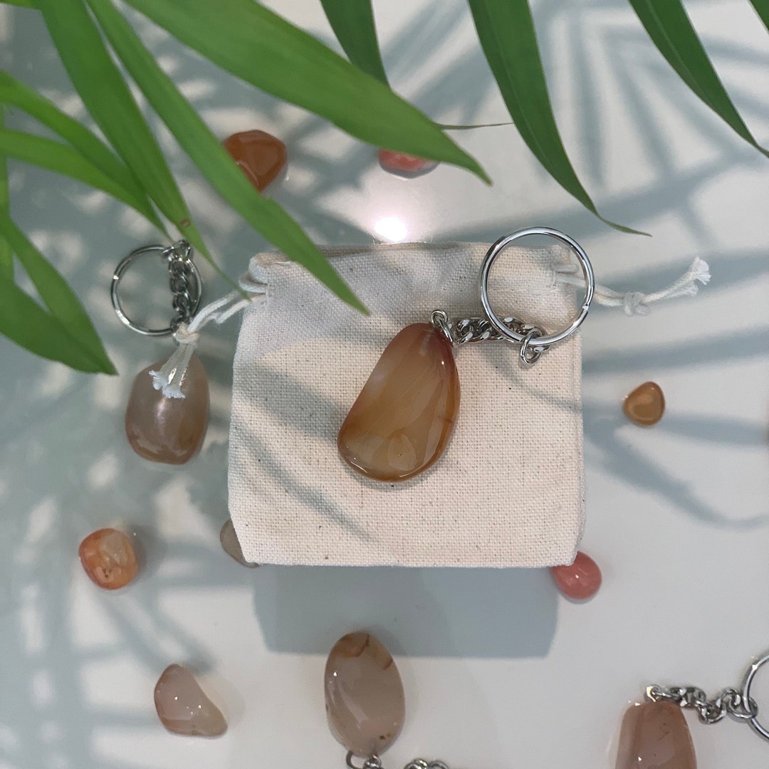 Carnelian Keychain, Confidence, Creativity, Motivation - Etsy