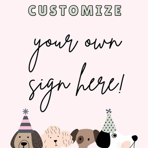 Lets Pawty Birthday Signs 5x7, Puppy Party Decor, Dog Birthday, Pawty ...