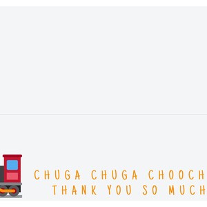 Train Birthday Thank You Card ,train Thanks, Birthday Thank You ...