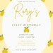 Lemon Invitation, Lemon Party Invite, Girl Lemon Birthday Invitation ...