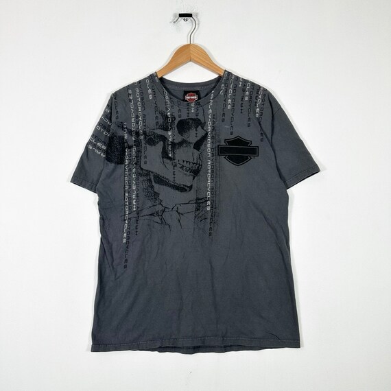 Vintage 00s Harley Davidson Big Print Graphic T Shirt - Gem