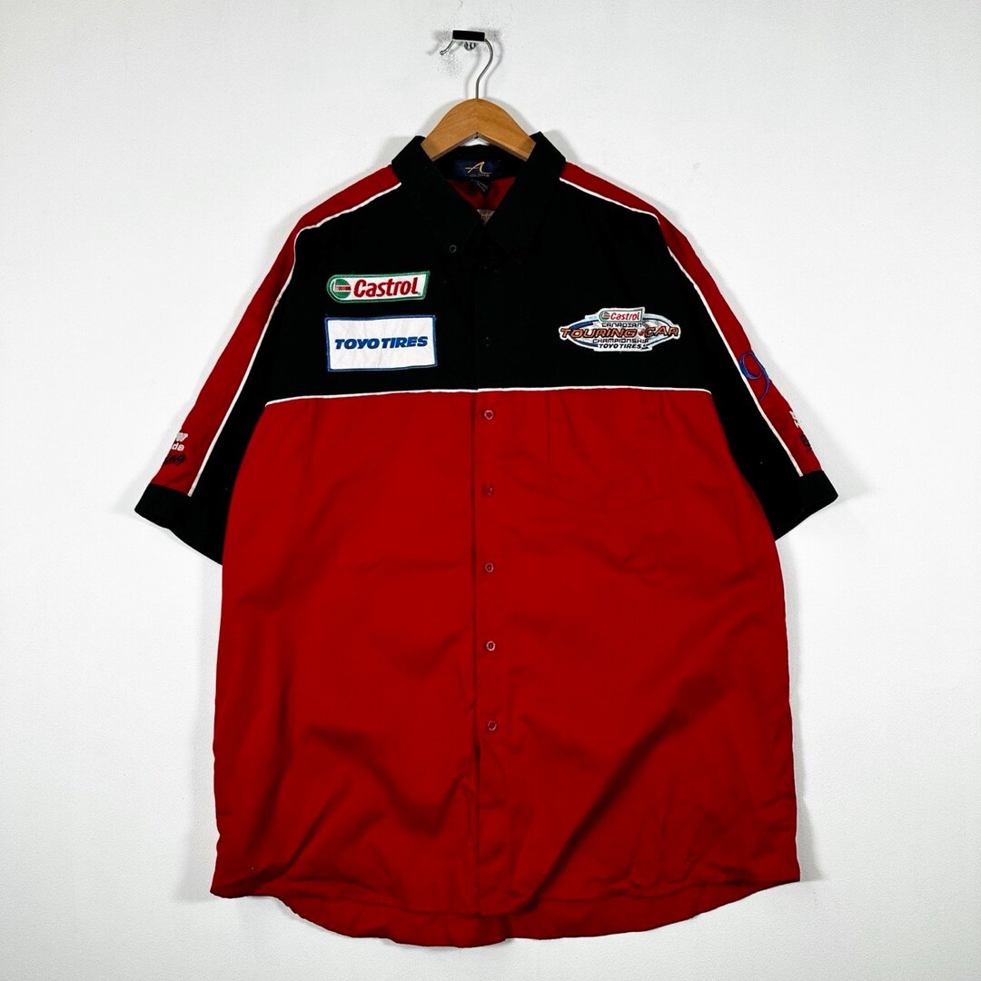 Vintage 00s Y2K Honda Racing Red Button up Racing Shirt - Etsy