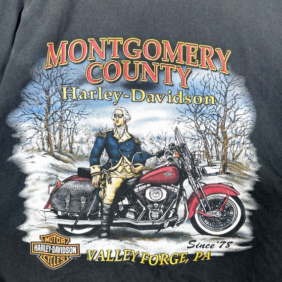 Vintage 00s Harley Davidson Life Begins Graphic Tee - Gem