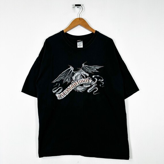 Vintage 00s Harley Davidson Virginia Dragon Graphic T… - Gem