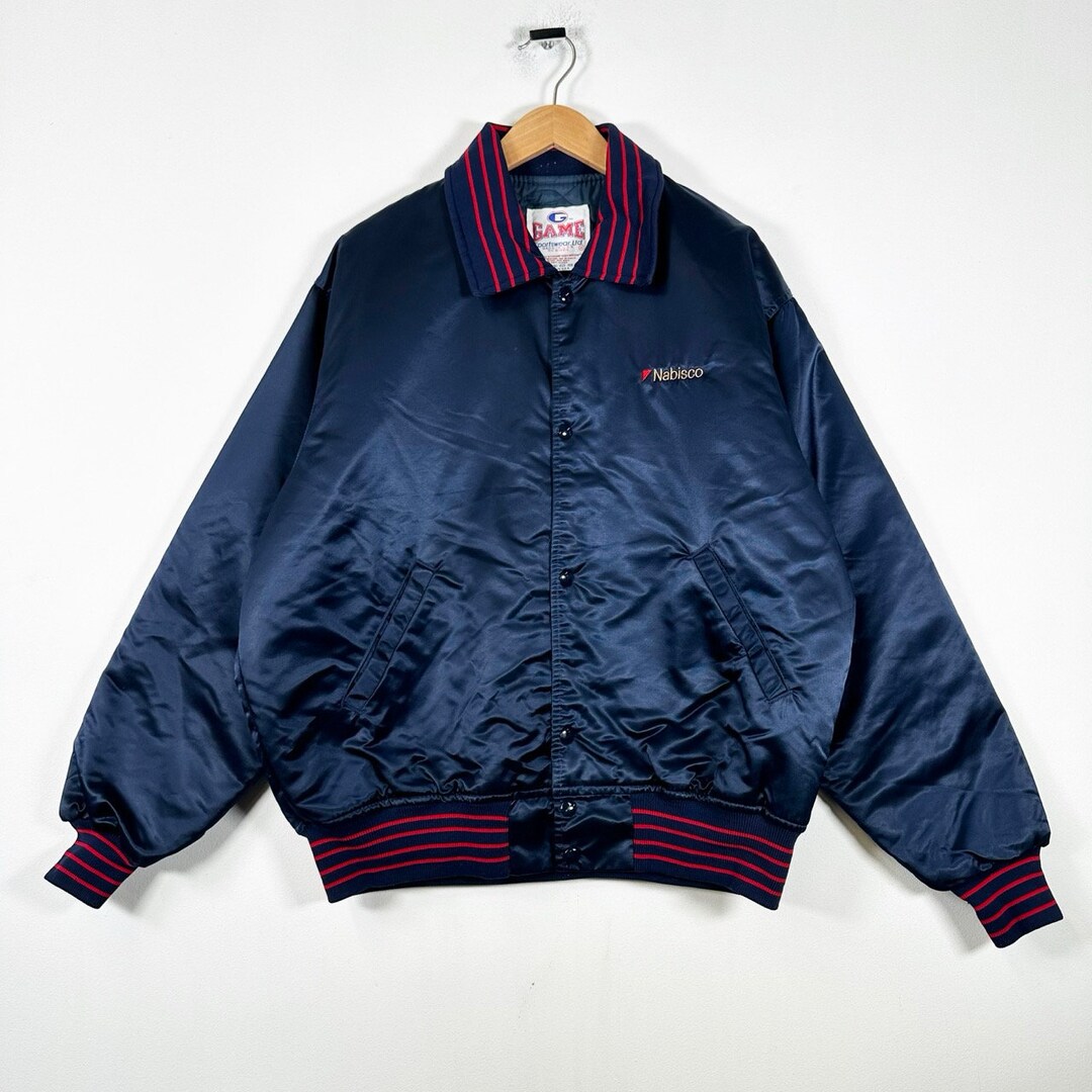 Vintage 90s Made in USA Nabisco Satin Button up Jacket - Etsy