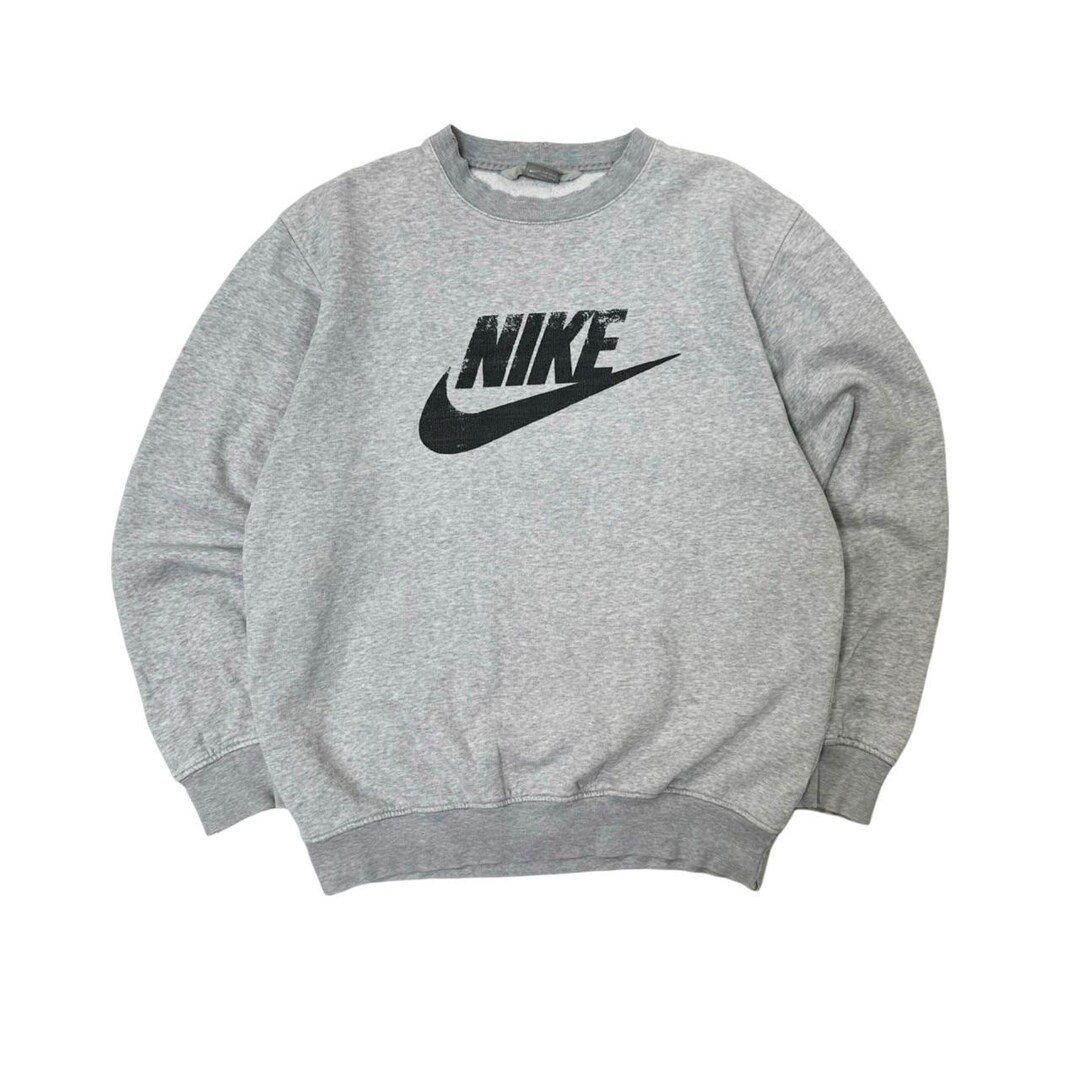 Vintage 00s Nike Grey Tag Centre Spellout Graphic Sweater - Etsy