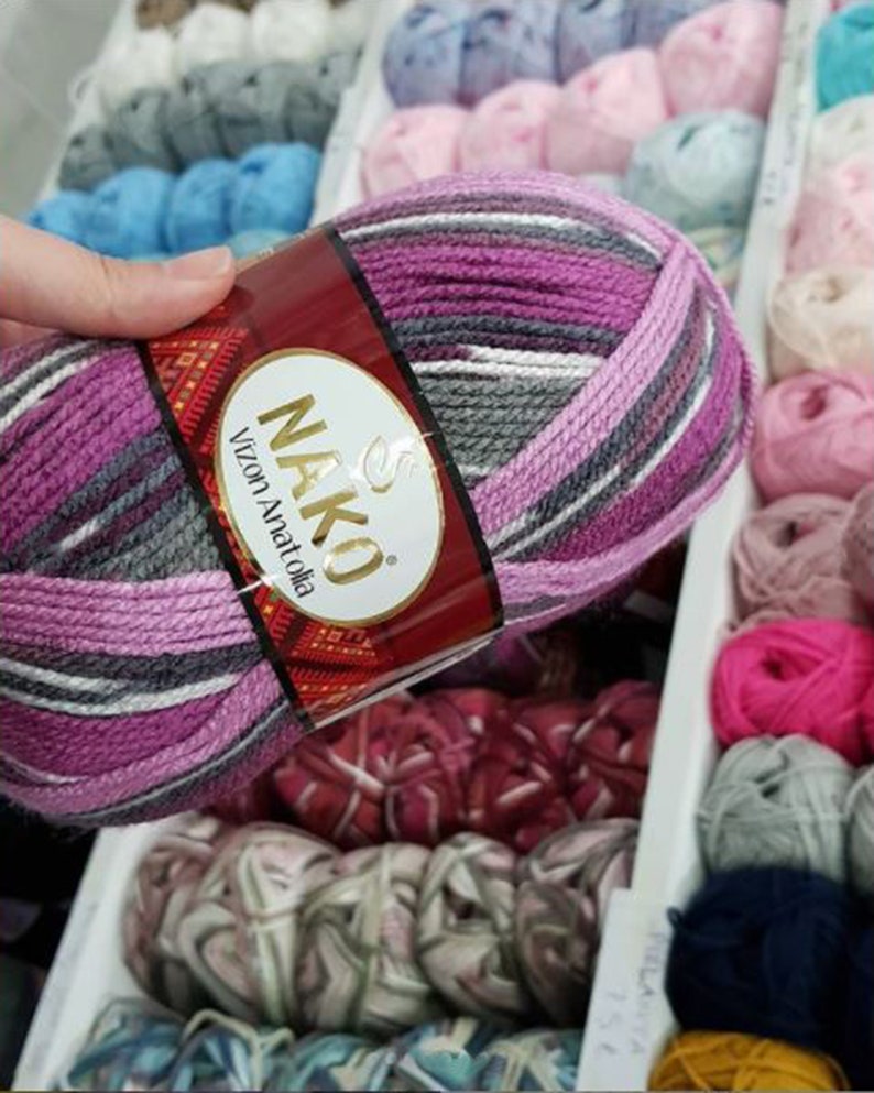 Nako Vizon Anatolia/ Crochet Yarn Knitting Yarn%100 Premium | Etsy