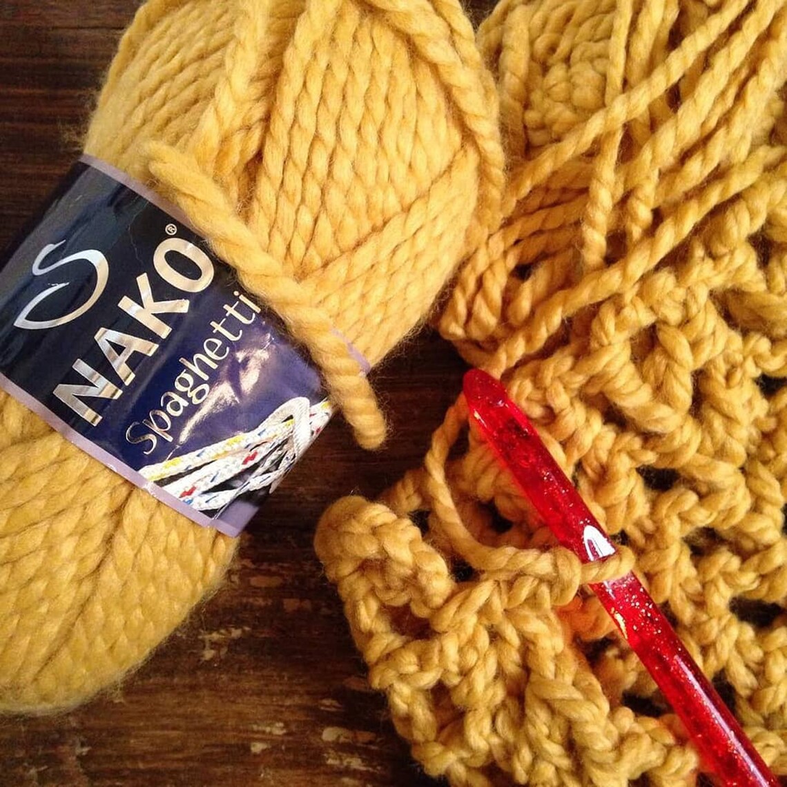 NAKO Spaghetti, Knitting Yarn, Crochet Yarn, Winter Yarn, Wool Yarn ...