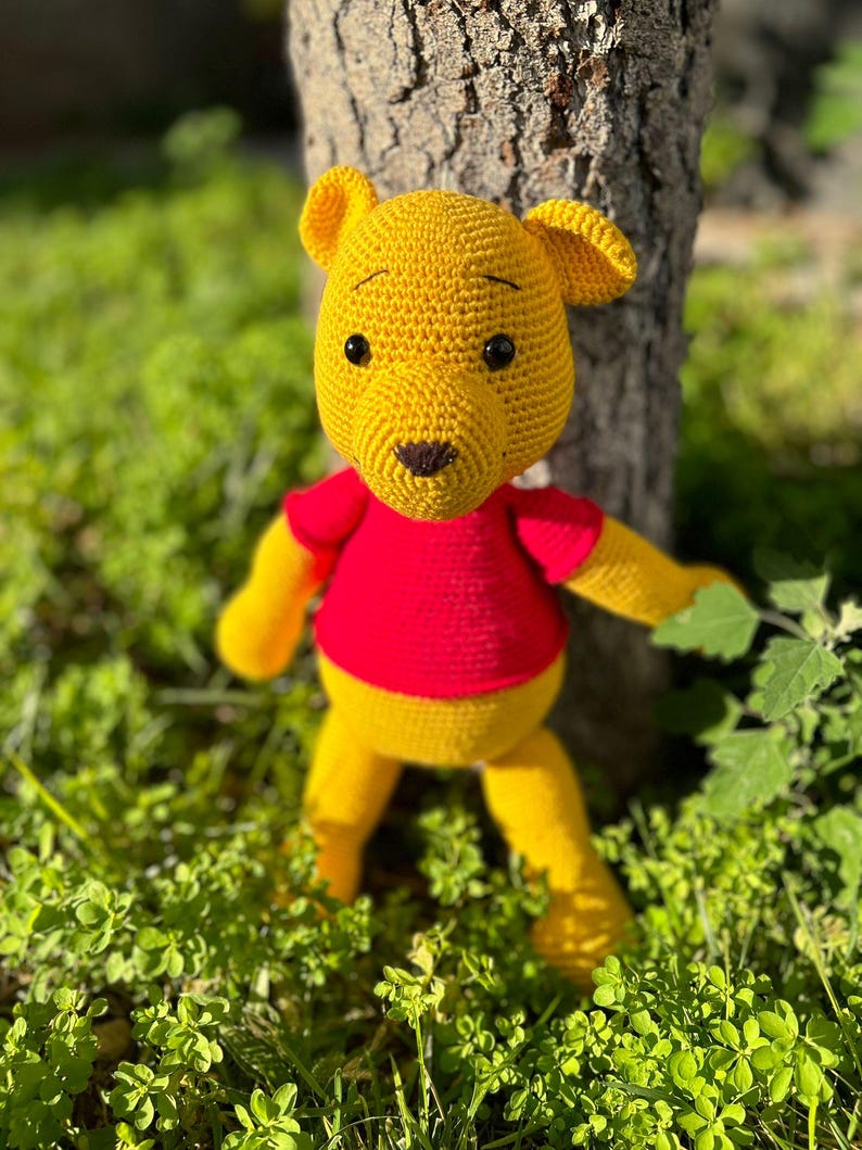 Handmade Knit Winnie the Pooh Cozy Plush Toy Classic Children's Gift - Etsy