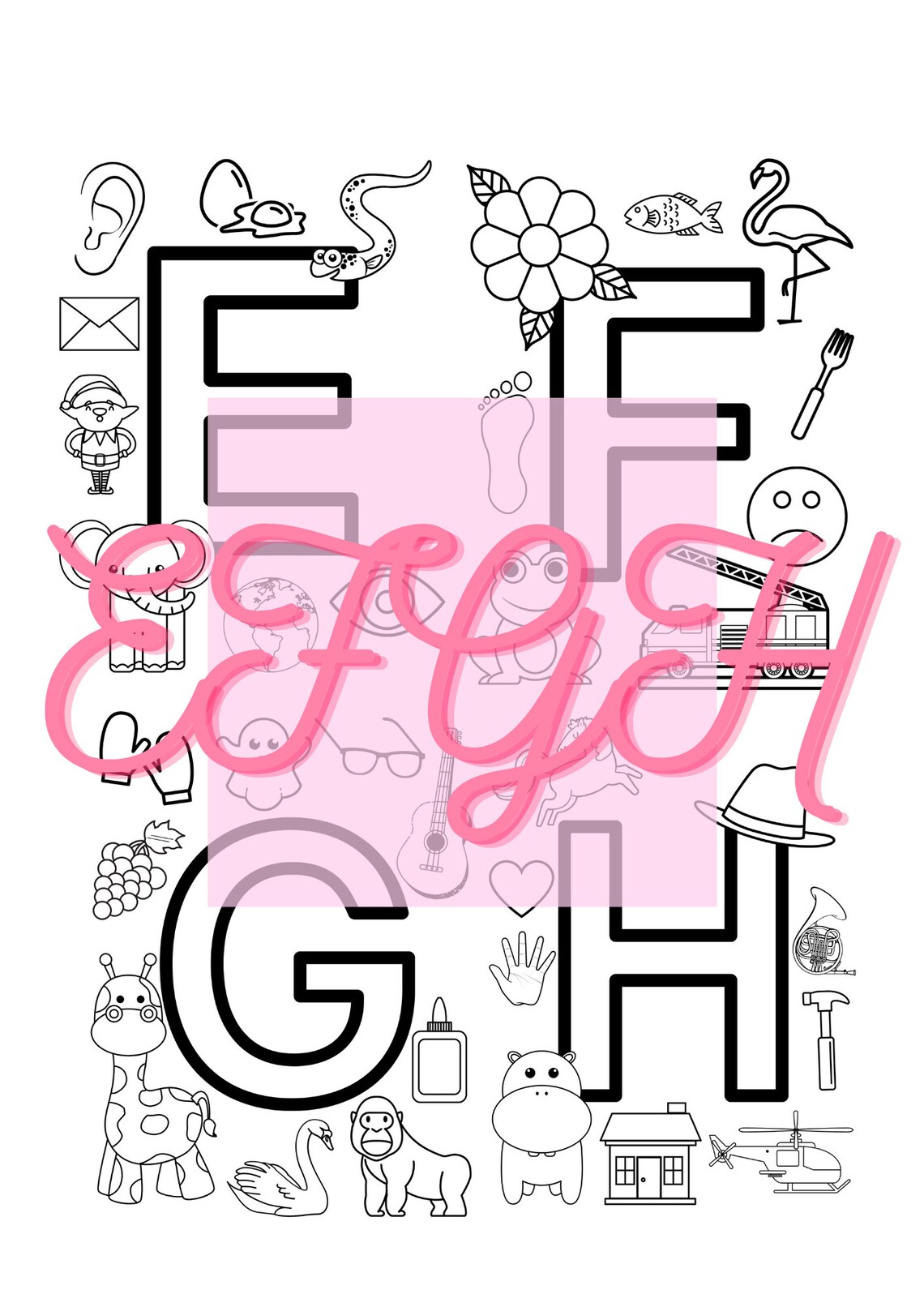 Printable Alphabet Coloring Pages- Children's ABC Coloring Pdfs - Etsy ...