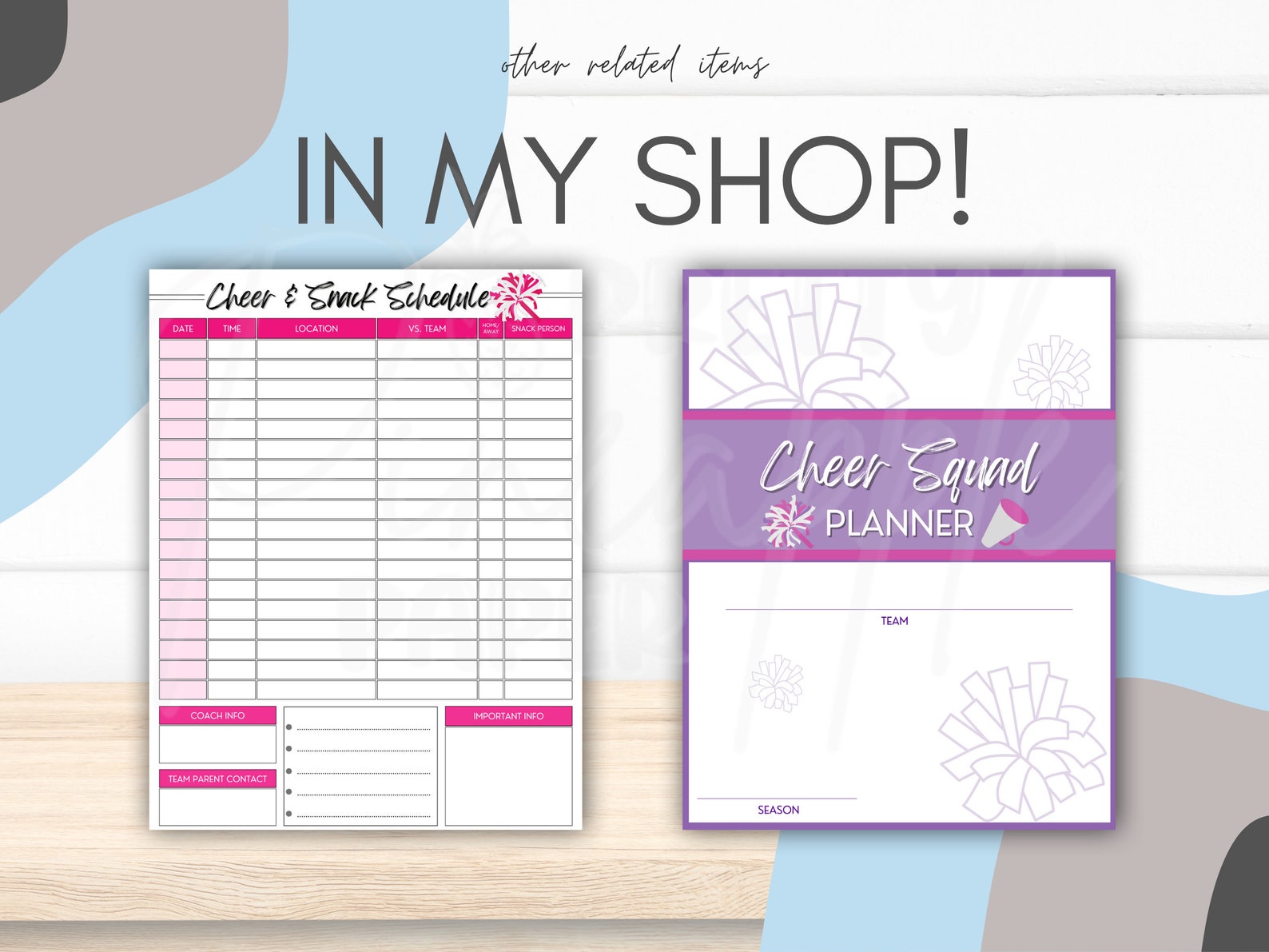 Editable Cheer Organizer Planner Bundle Pages, Coach, Team Mom, Captain ...