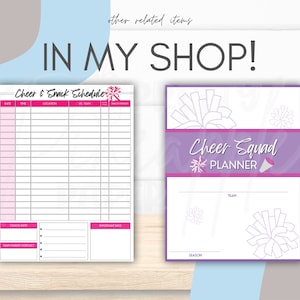 Editable Cheer Organizer Planner Bundle Pages, Coach, Team Mom, Captain ...