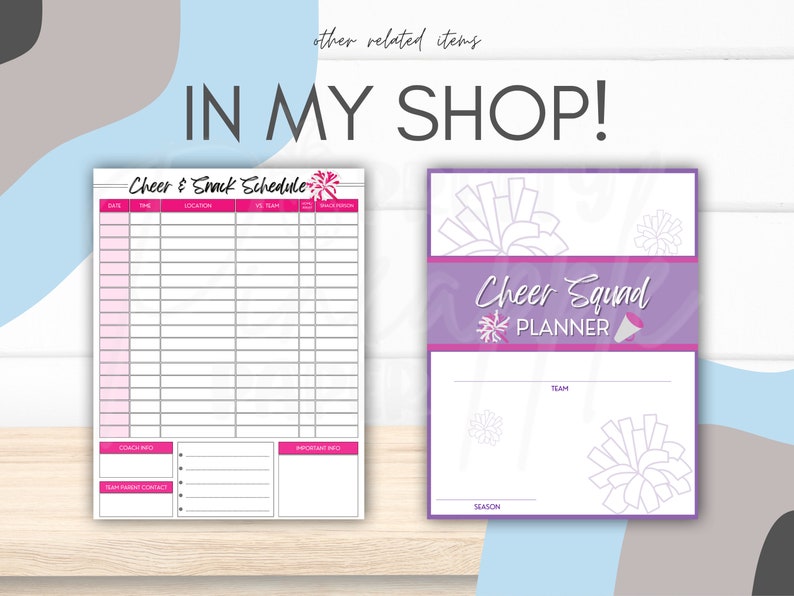 Editable Cheer Organizer Planner Bundle Pages, Coach, Team Mom, Captain ...