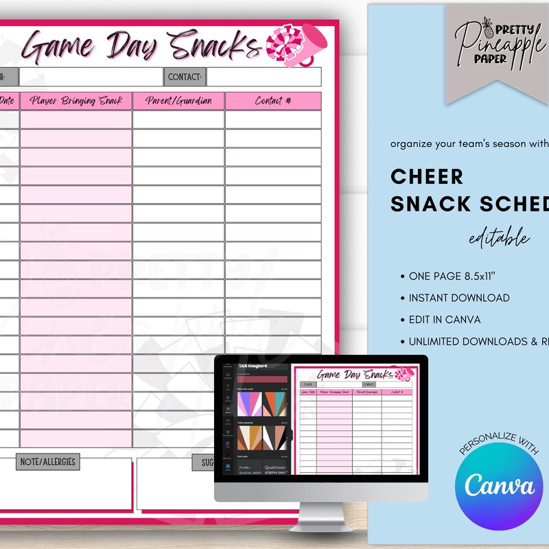 Cheerleader Printable - Etsy