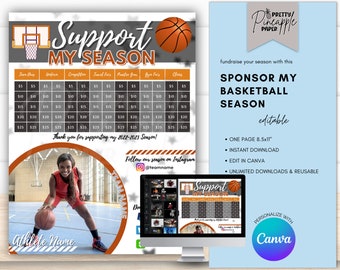 EDITABLE Basketball Pick a Date to Donate Printable - Etsy