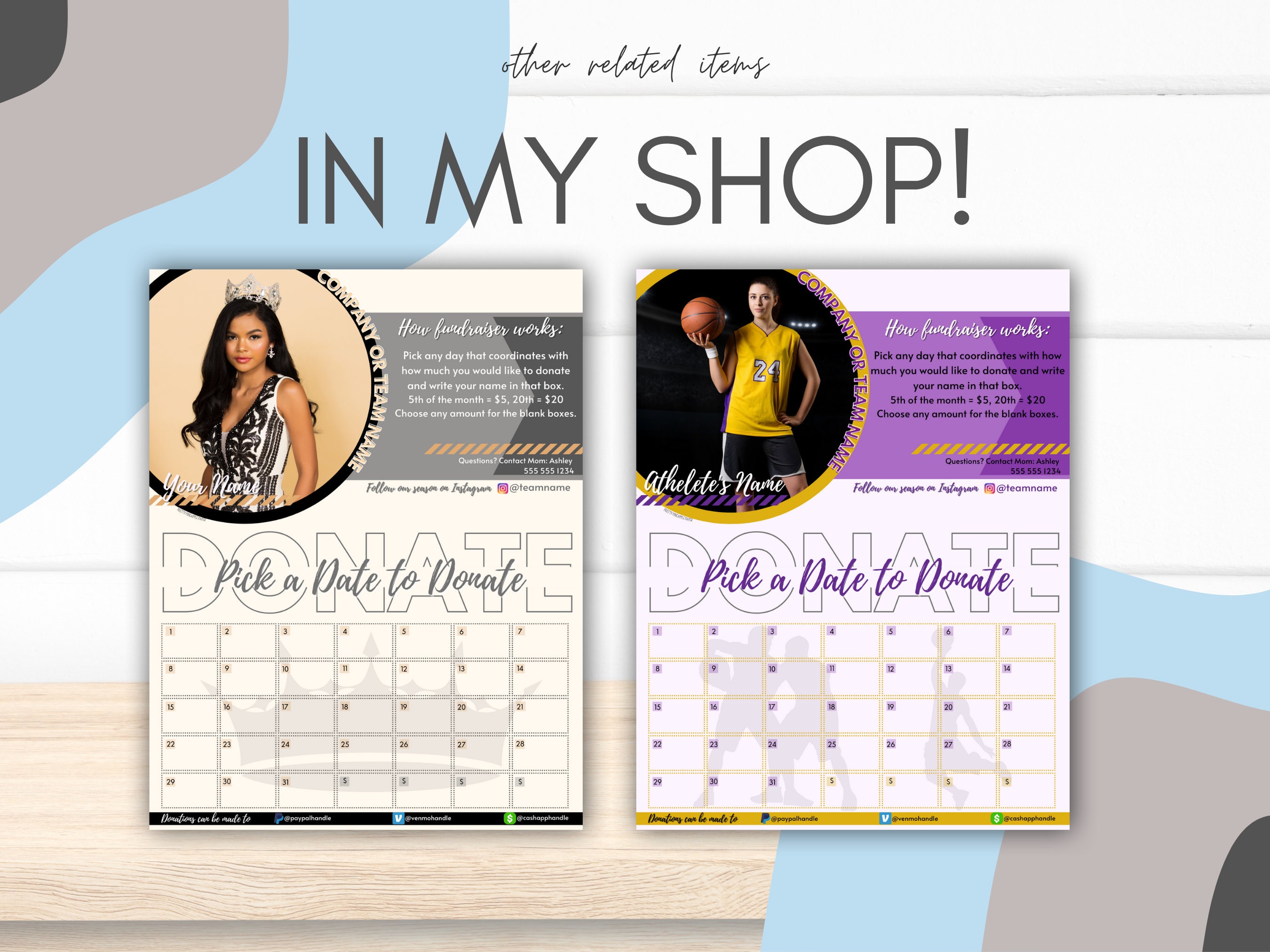 Editable School Trip - Calendar Fundraiser Template, Pick a Date to ...