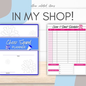 Editable Cheer Attendance Template, Instant Digital Download, Edit in ...