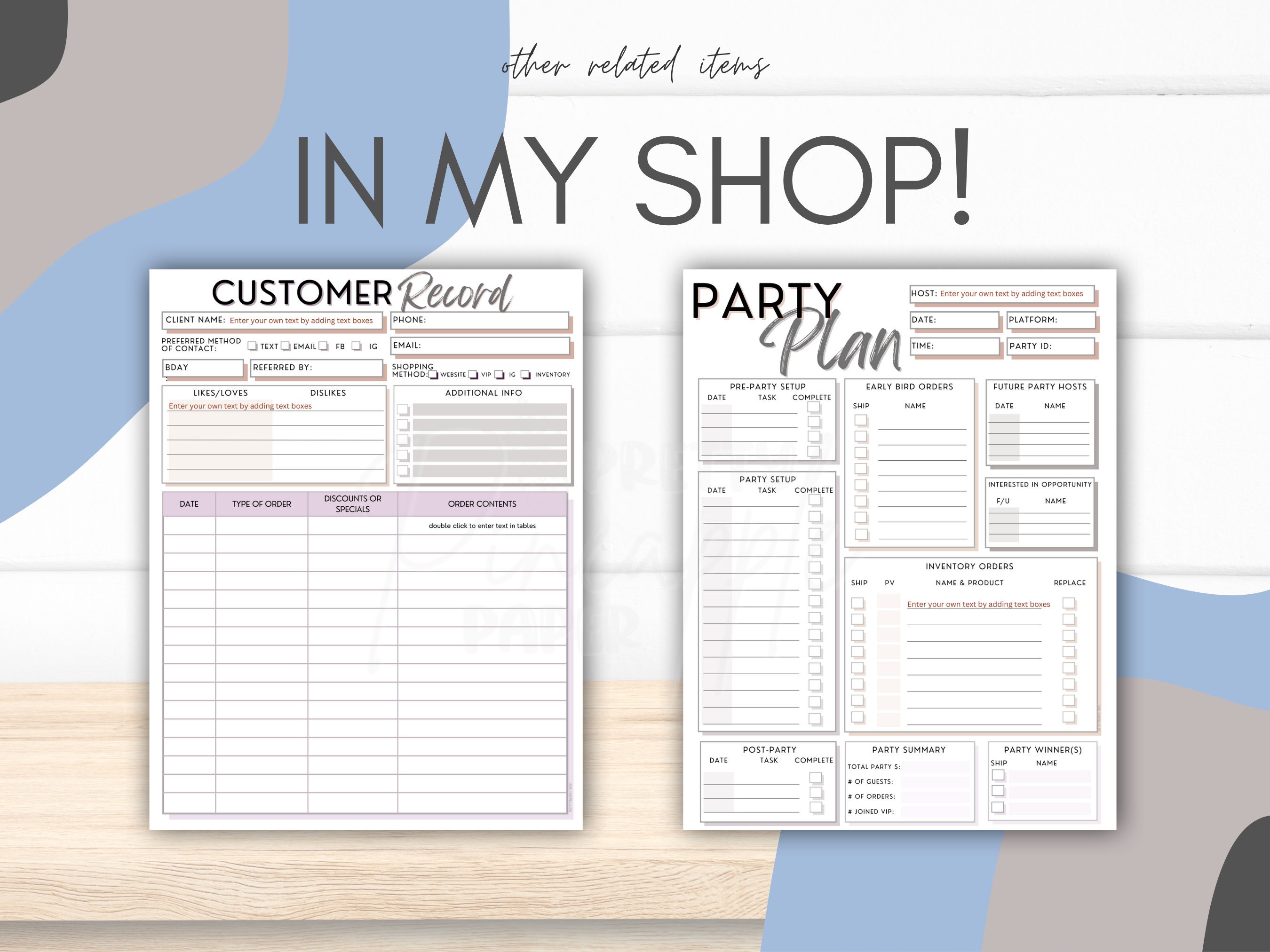 Editable Contest and Giveaway Tracker Planner Sheet, Instant Digital ...