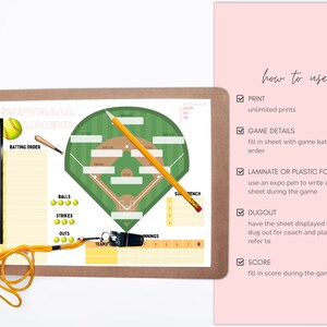 Printable Softball Line up and Field Position Sheet Batting Order ...
