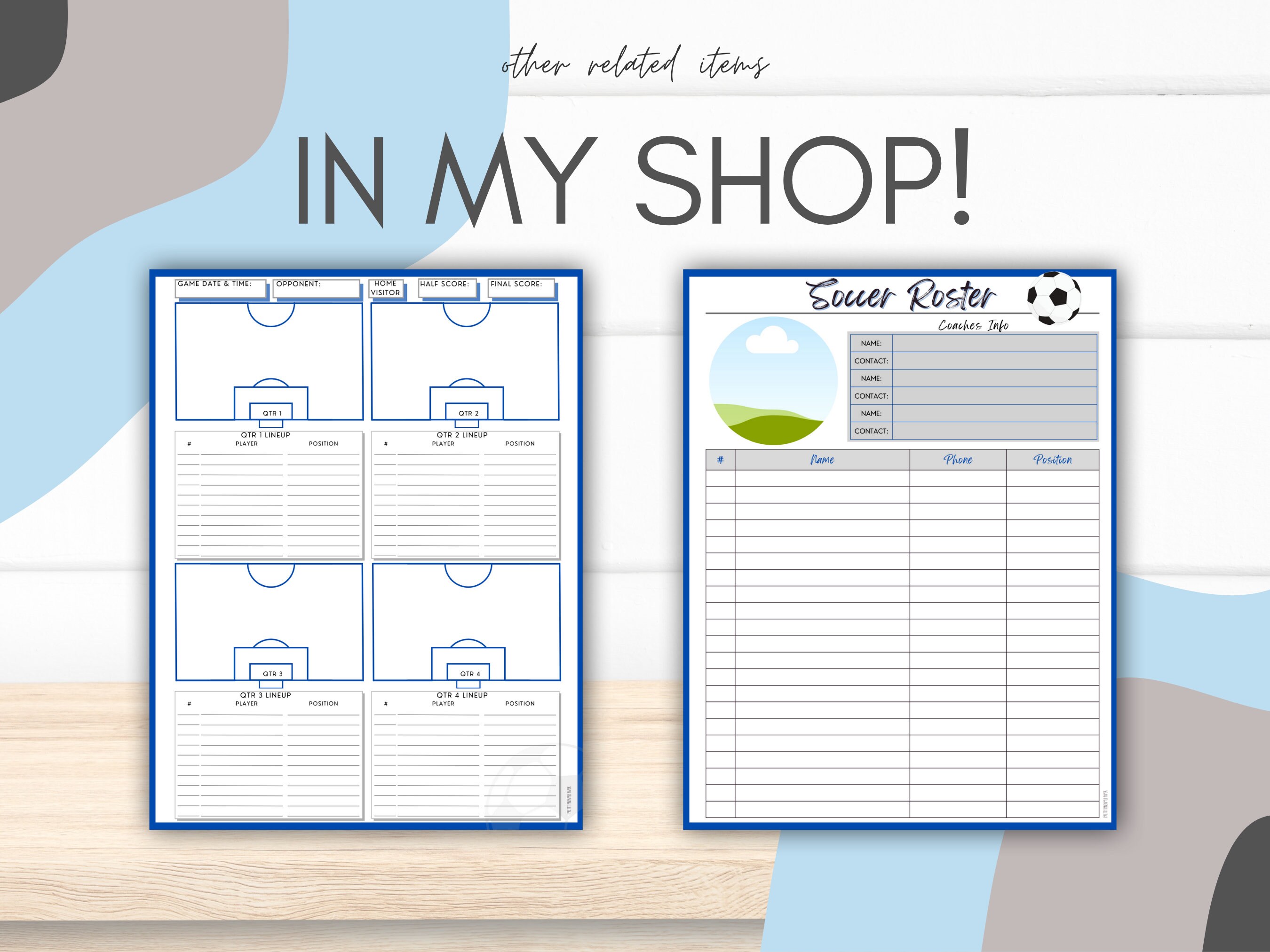 Editable Soccer Season Planner Sheet, Instant Digital Download, Edit in ...
