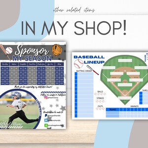 Editable Baseball Game Schedule Template Instant Download to Organize ...