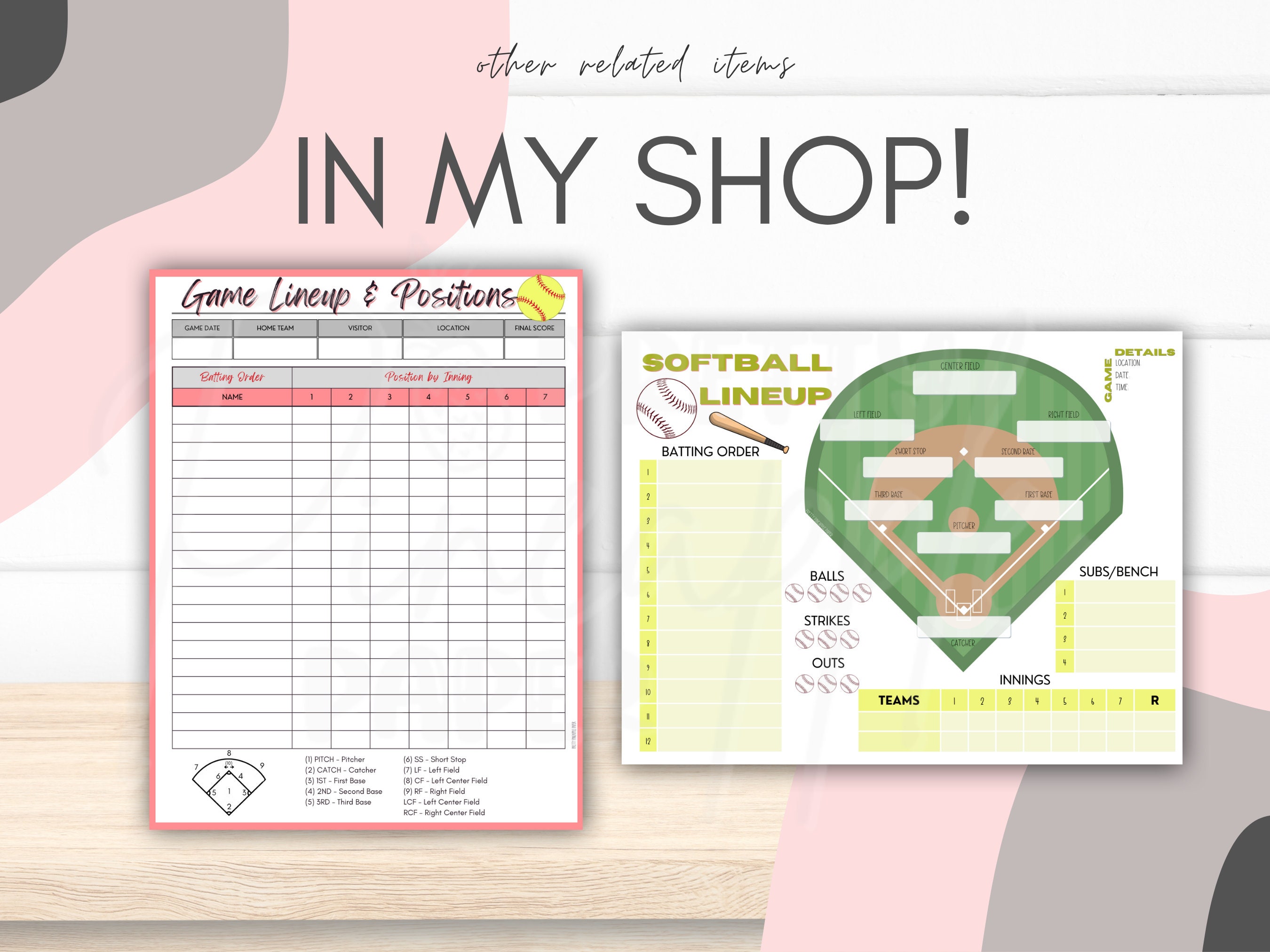 Printable Softball Game Stats, Instant Download Template, Sports ...