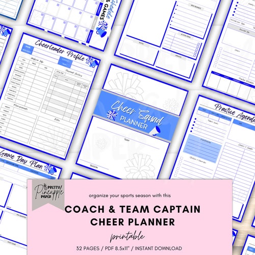Printable Cheer Planner for Coach Captain and Team Mom Cheer - Etsy