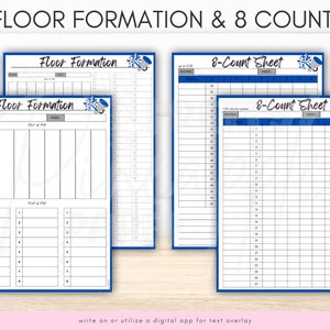 Printable Cheer Routine Planner, Cheerleading Squad, Coordinator ...