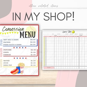 Printable Softball Season Attendance Sheet Instant Download Template ...