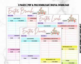 Printable Party Volunteer Sign up Sheet Download Potluck | Etsy