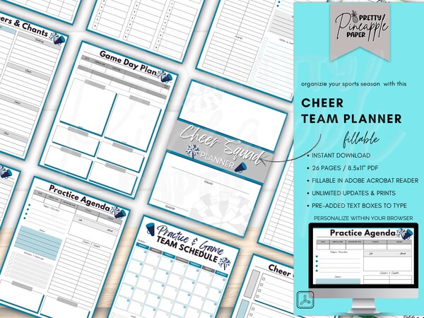 Cheer Coach Planner, Printable Cheer Planner, Cheer Season Planner ...