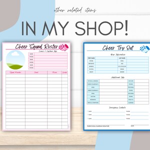 Editable Cheer Snack Sign up & Game Schedule Template Bundle, Digital ...
