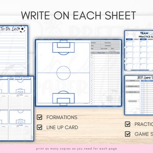 Printable Soccer Team Management Planner for Coach and Team Mom, Game ...