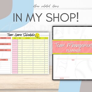 Editable Softball Organizer Planner Bundle Pages, Coach, Team Mom, Game Day, Sport Schedule ...