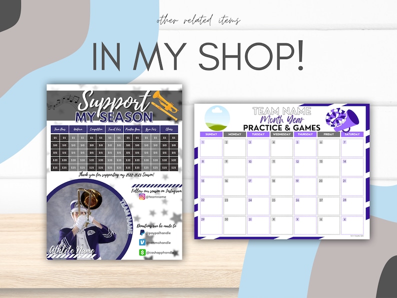 Editable Marching Band - Calendar Fundraiser Template, Pick a Date to ...