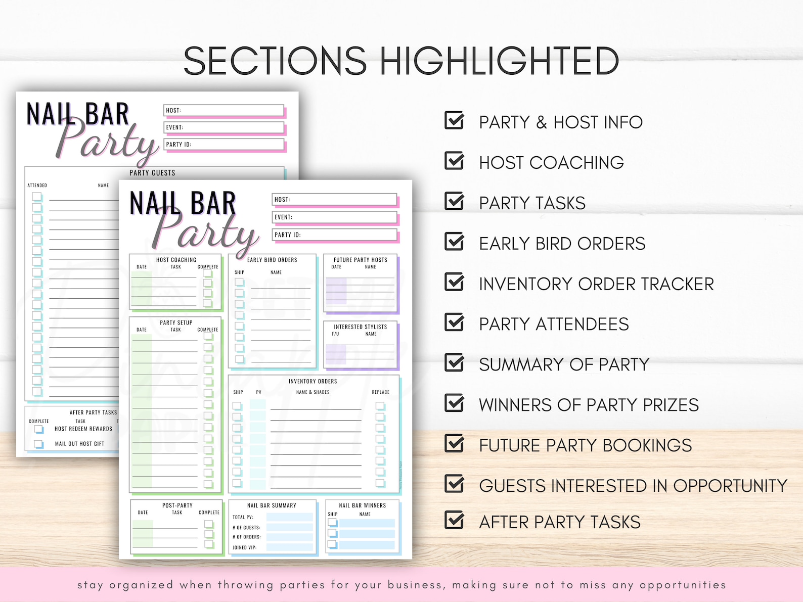 Printable Color Street Nail Bar Party Tracker Instant Download - Etsy