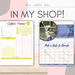 Printable Softball Team Management Planner for Coach and Team Mom, Game ...