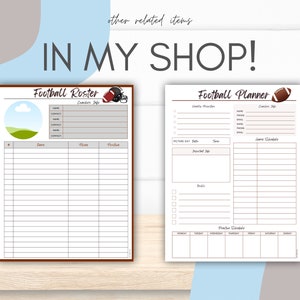 Editable Football Game Schedule Template Instant Download to Organize ...