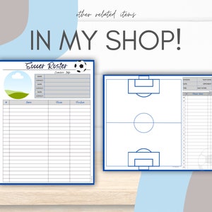 Editable Soccer Game Schedule Template, Instant Digital Download to ...