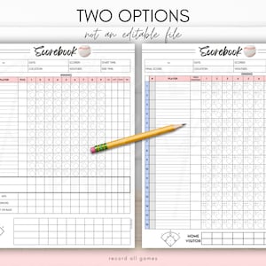 Printable Baseball Team Scorebook, Print Pages, Simple and Detailed ...