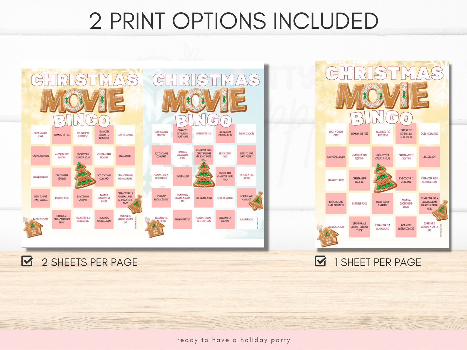 Christmas Movie Bingo Game, Printable Holiday Activity Game, Viewing ...