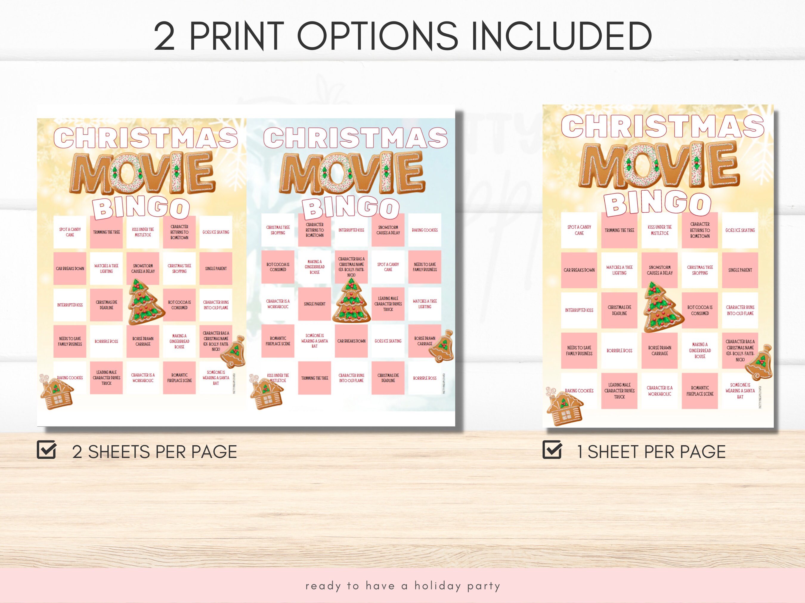 Christmas Movie Bingo Game, Printable Holiday Activity Game, Viewing ...