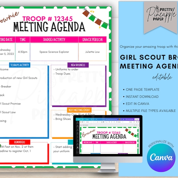 Girl Scout Planner - Etsy