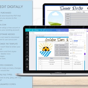Editable Soccer Roster Template, Game Day Team Info, Coach Planner ...