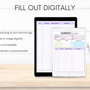 Printable Customer Tracker Planner Sheet Instant Download. Clientele ...